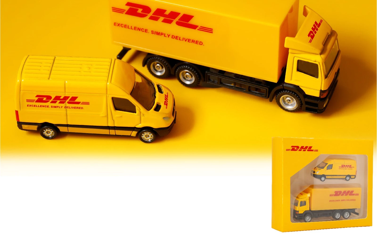 Automint 1/87 DHL DAF Benz set - Tiny 微影
