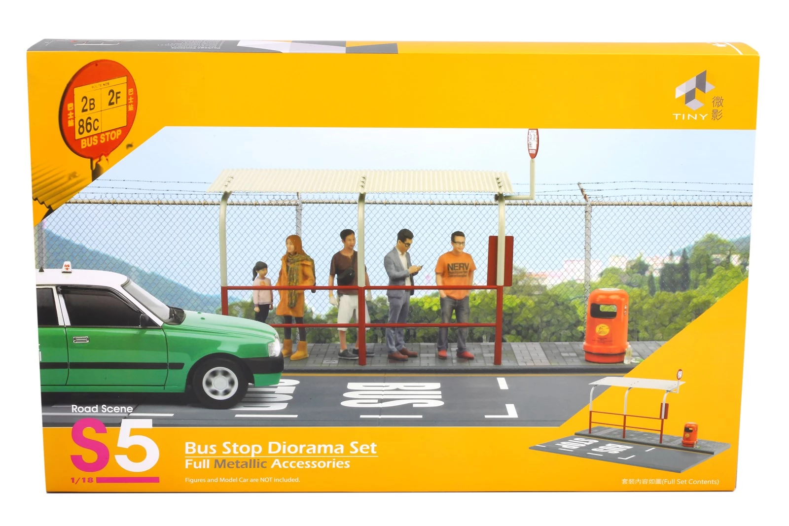 Tiny - Hong Kong Bus Model Shop - Tiny 1/18 S5 Bus Stop Diorama Set ...