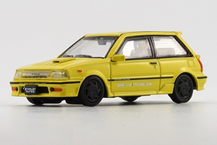 BMC 1/64 Toyota Starlet Turbo S 1988 EP71 -Yellow (RHD) - Tiny 微影