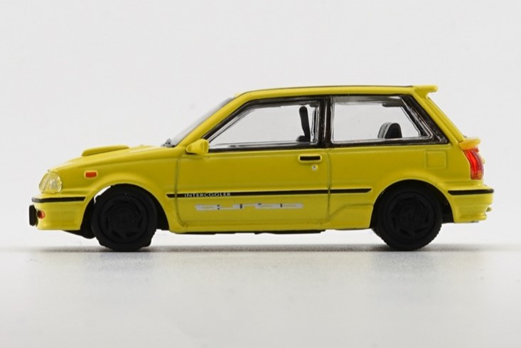 BMC 1/64 Toyota Starlet Turbo S 1988 EP71 -Yellow (RHD) - Tiny 微影