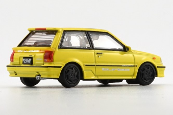 BMC 1/64 Toyota Starlet Turbo S 1988 EP71 -Yellow (RHD) - Tiny 微影