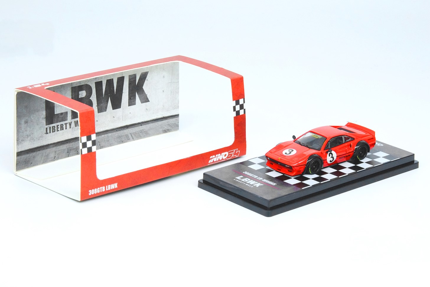 INNO64 1/64 Die-cast LIBERTY WALK 308 GTB Red - Tiny 微影