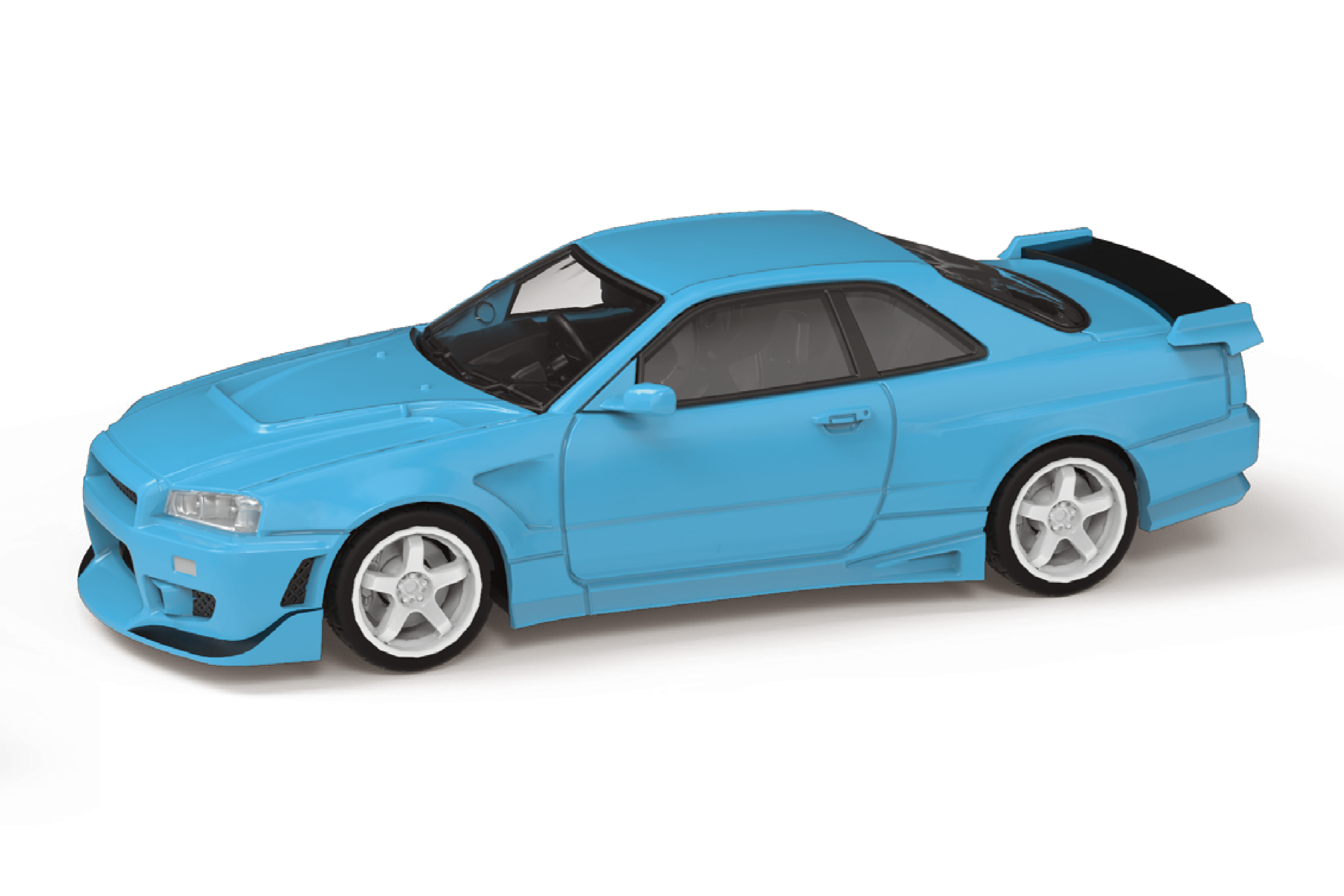 INNO 1/64 Nissan Skyline R34 Baby Blue Hong Kong Toy Car Salon 2022 Event Edition - Tiny 微影