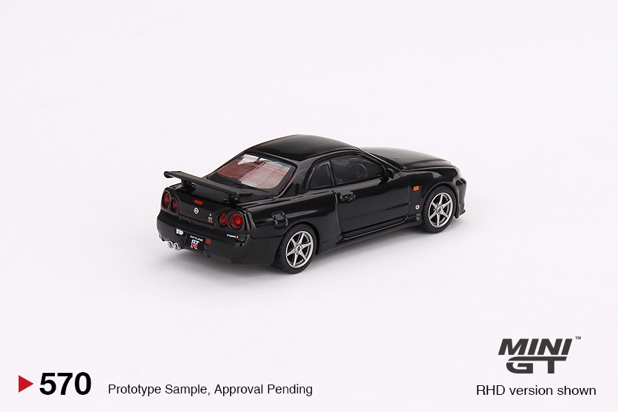 MINI GT 1/64 Nissan Skyline GT-R (R34) V-Spec Black Pearl - Tiny 微影