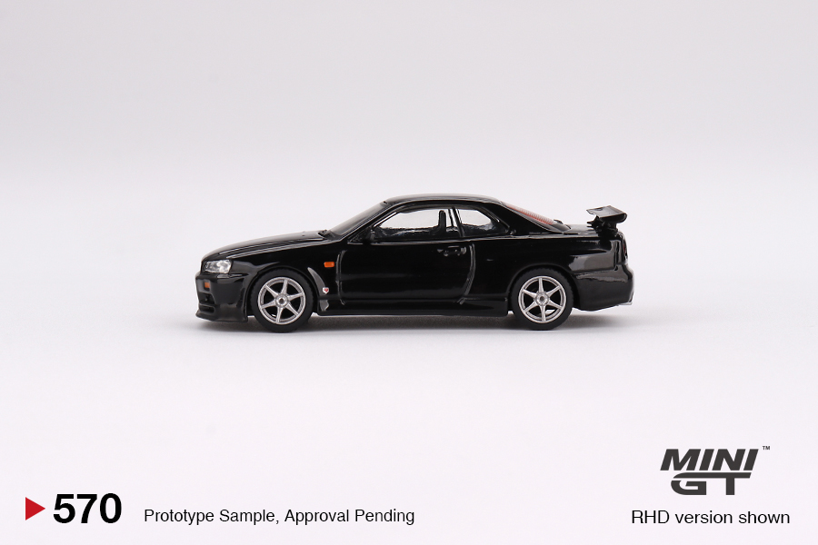 MINI GT 1/64 Nissan Skyline GT-R (R34) V-Spec Black Pearl - Tiny 微影