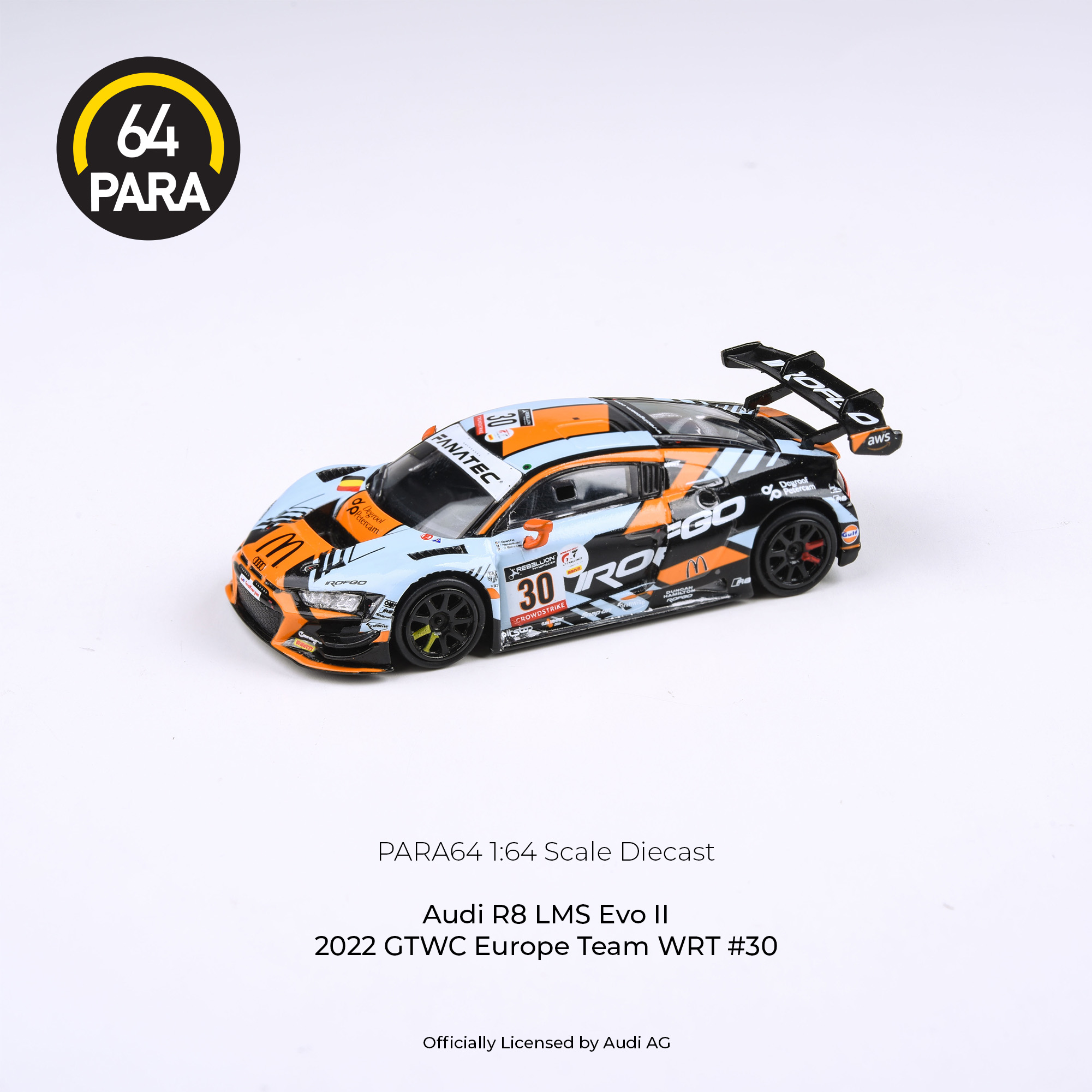 PARA64 1/64 Audi R8 LMS Evo II 2022 GTWC Europe Team WRT #30 LHD - Tiny 微影