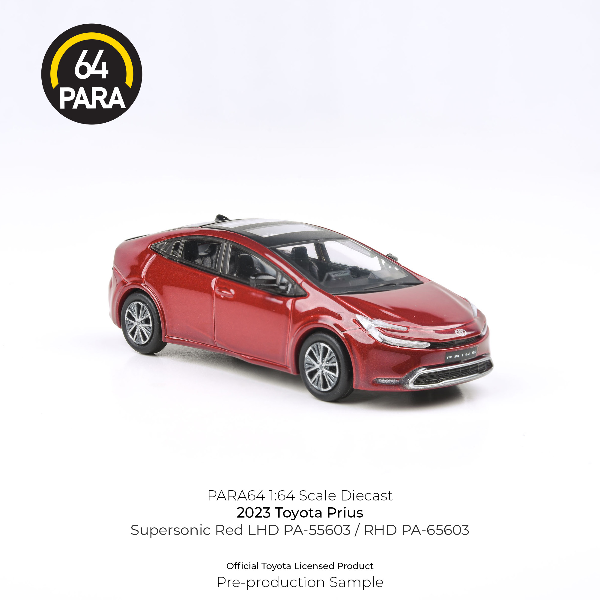 PARA64 1/64 2023 Toyota Prius Supersonic Red RHD - Tiny 微影