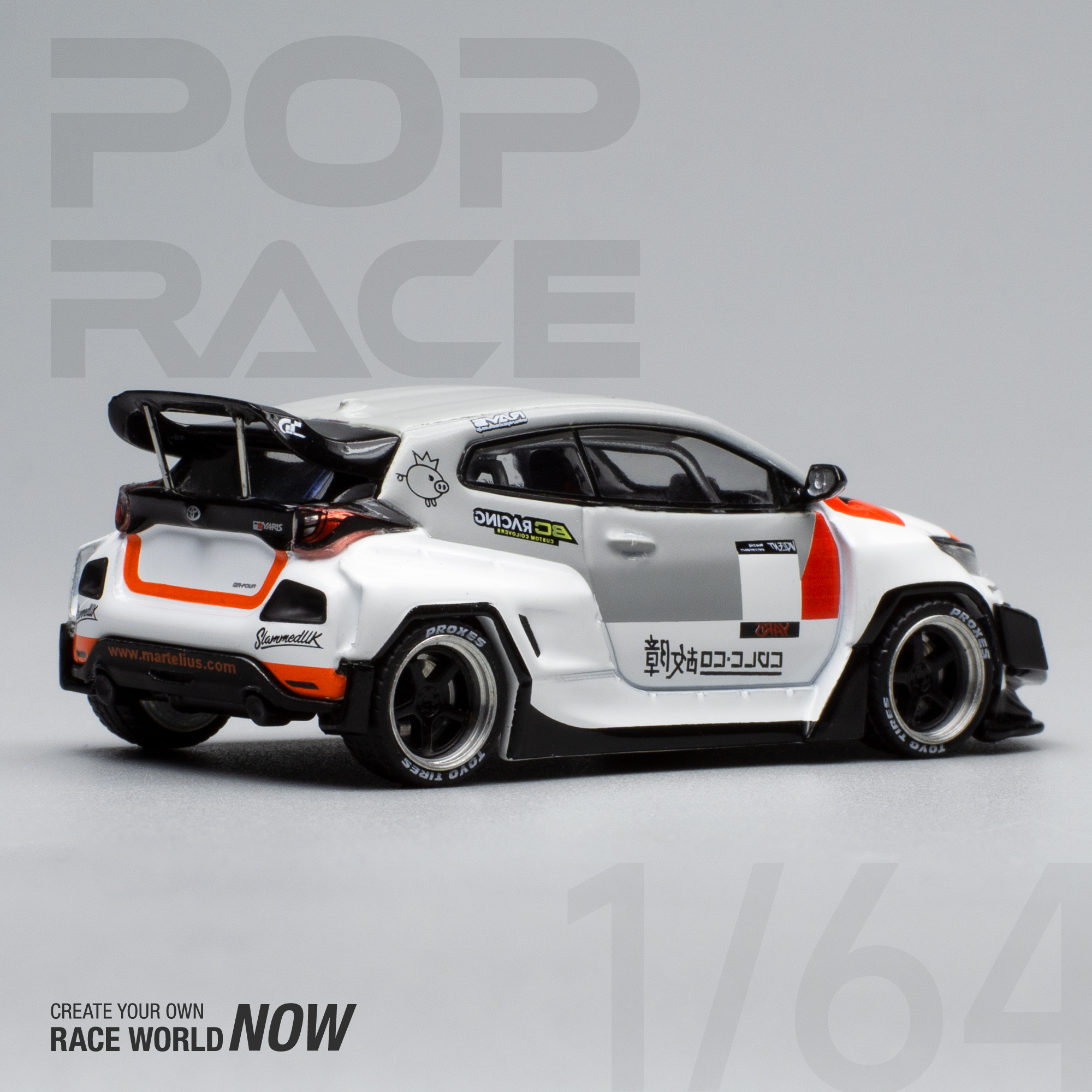 POPRACE 1/64 GR Yaris Finland - Tiny 微影