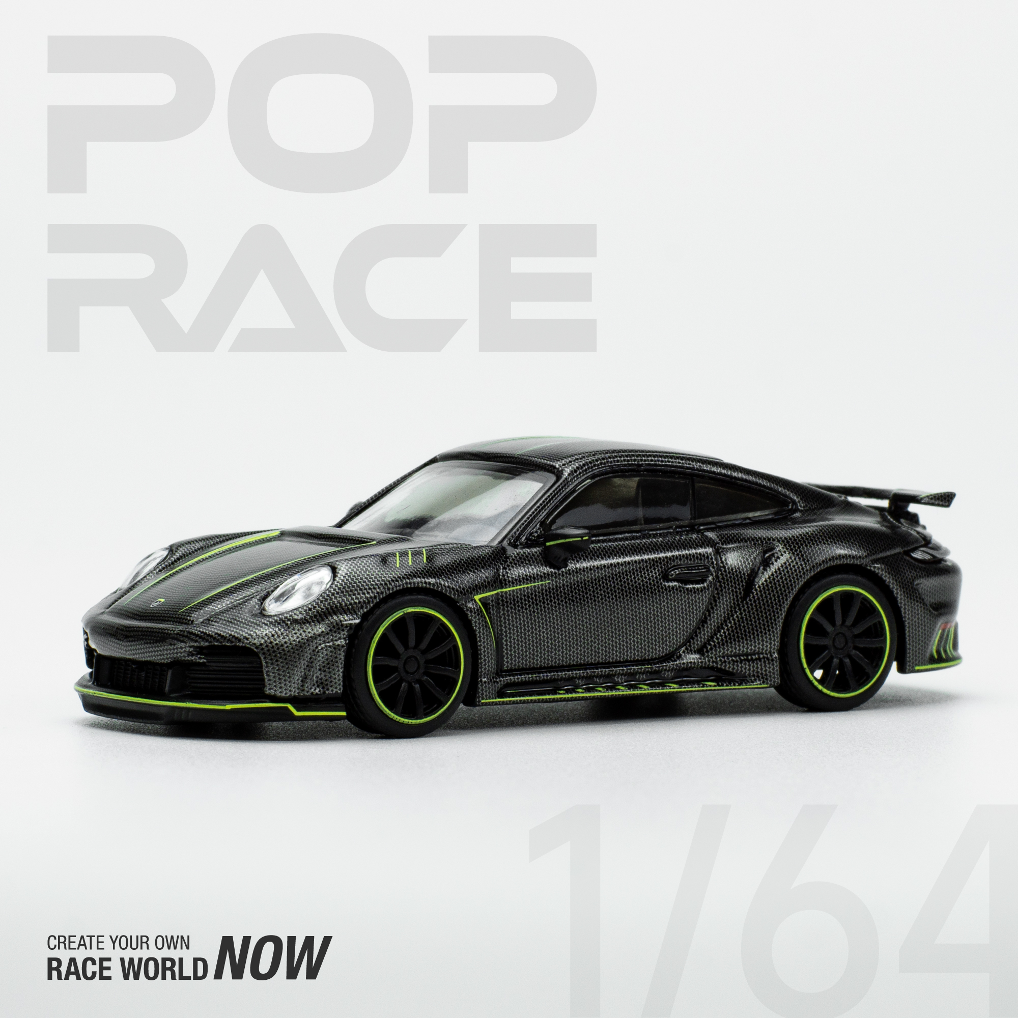 POPRACE 1/64 992 STINGER GTR CARBON EDITION - Tiny 微影