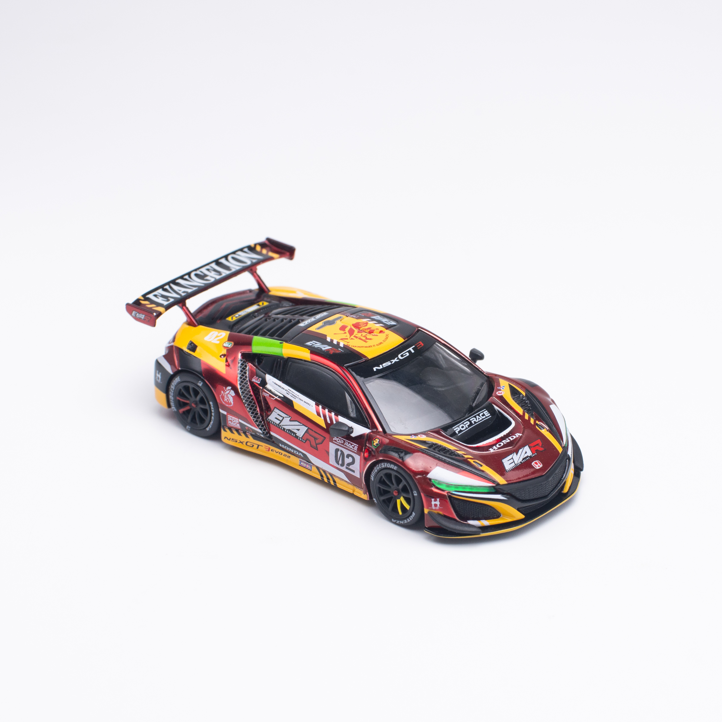 POPRACE 1/64 HONDA NSX GT3 EVO22 EVA RT PRODUCTION MODEL-02 - Tiny 微影
