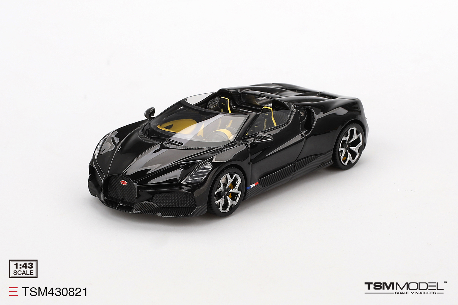 Bugatti W16 Mistral Black - Tiny 微影